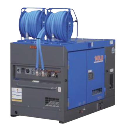 cfm Trailer type Air compressor - Denyo DIS-685ESS-D | Silver Line Rental