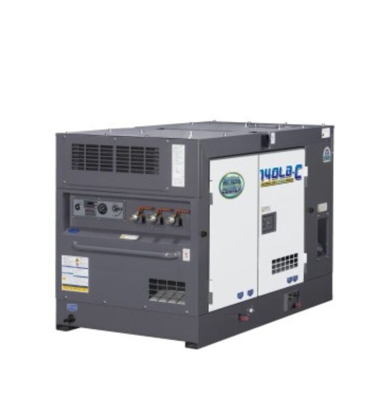 140 cfm Box type Air compressor - Denyo DIS-140LB-C | Silver Line Rental